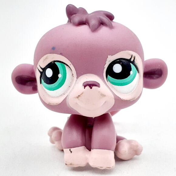 Hasbro | Toys | Littlest Pet Shop Monkey Figure Purple Green Eyes Lps ...